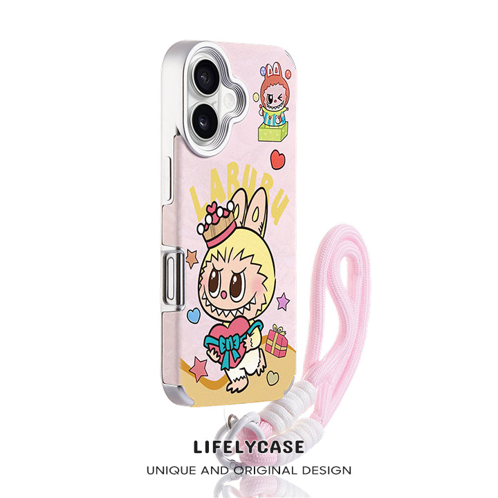 iPhone Lanyard Series | Labubu cartoon liquid silicone phone case
